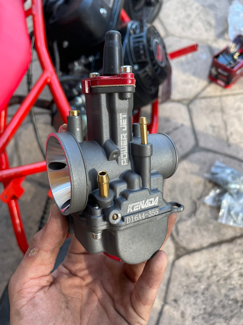 Kenada PWK Racing Carburetor(Grey,Red) – Mini Bike Garage